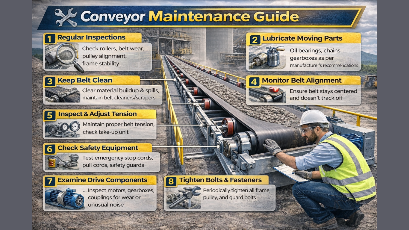 Conveyor Maintenance Guide for Industrial Belt Conveyors